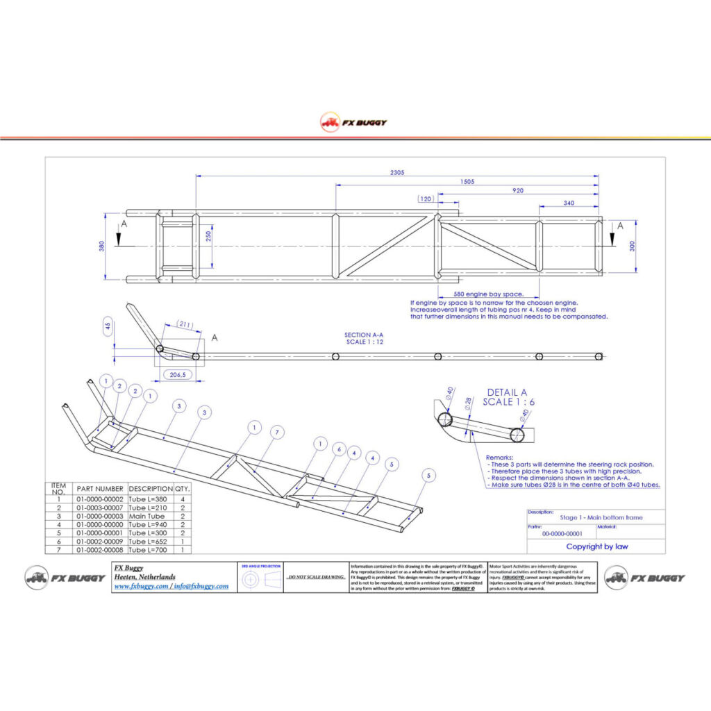 Tubular Frame Plan for Crosskart Buggy | FX Buggy